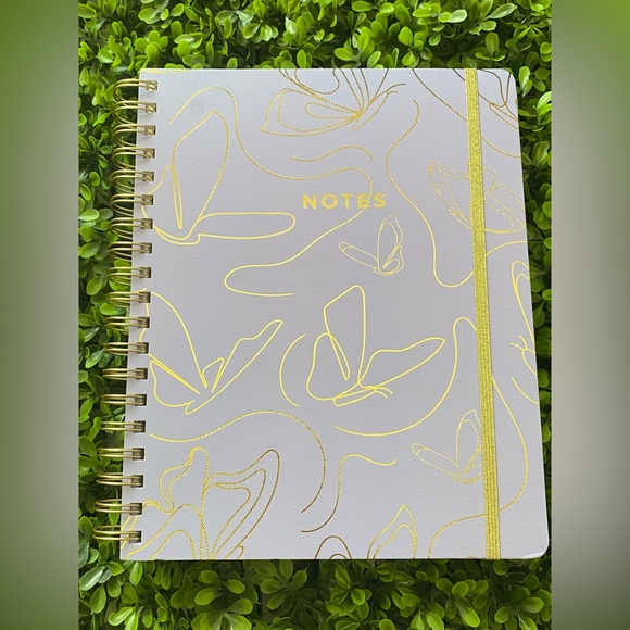 Office | Butterfly Design Spiral Notebook With Pockets | Poshmark